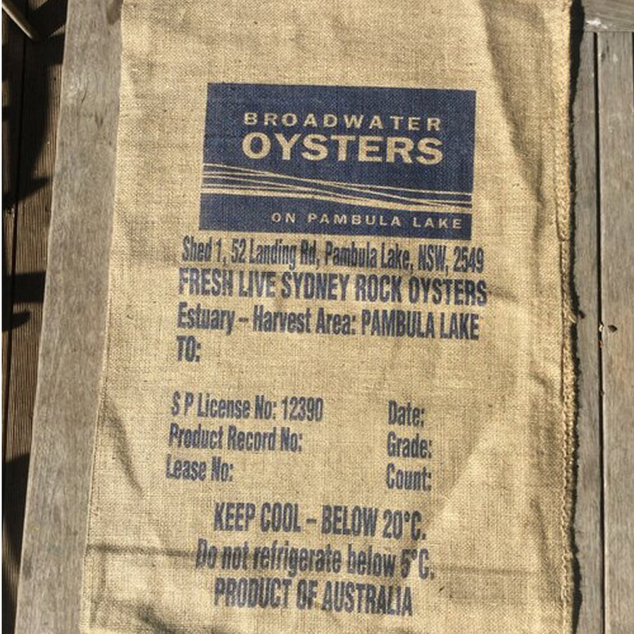 Hessian Bag - Large – Broadwater Oysters